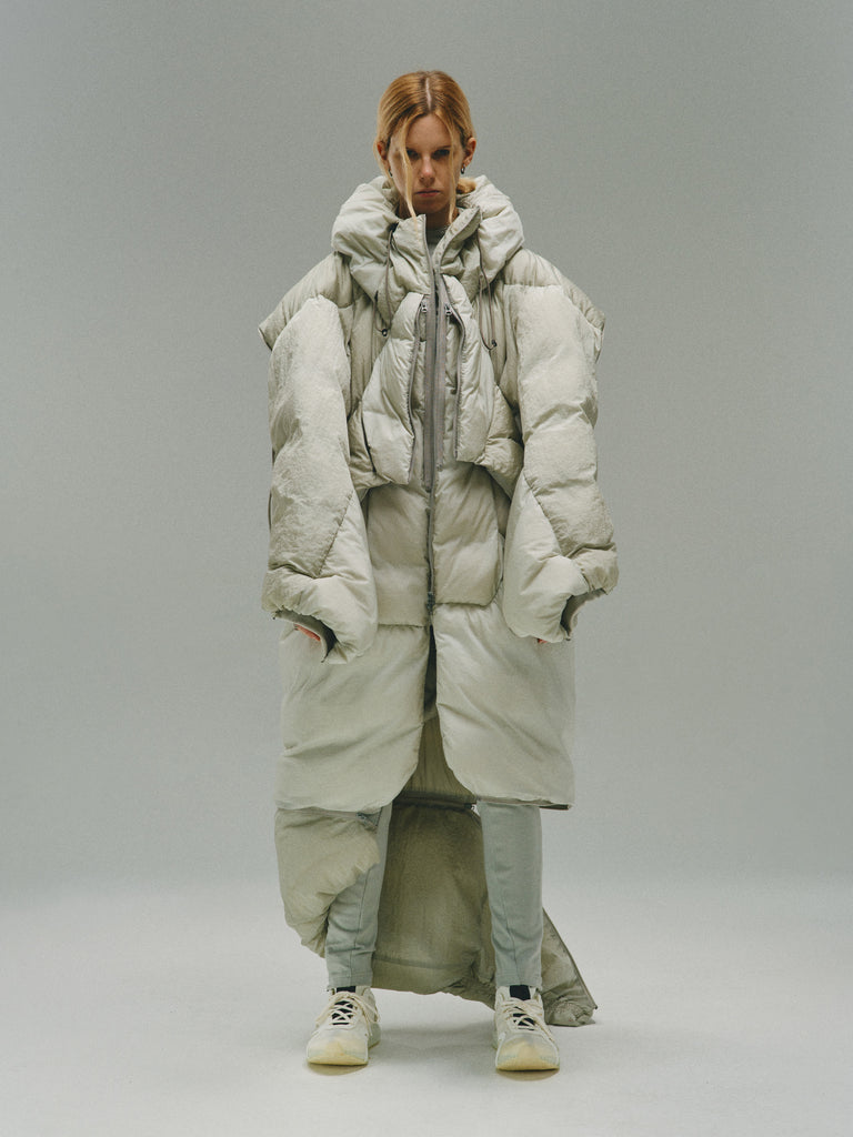 AS / Multiform Cocoon-Style Down Robe – HAMCUS