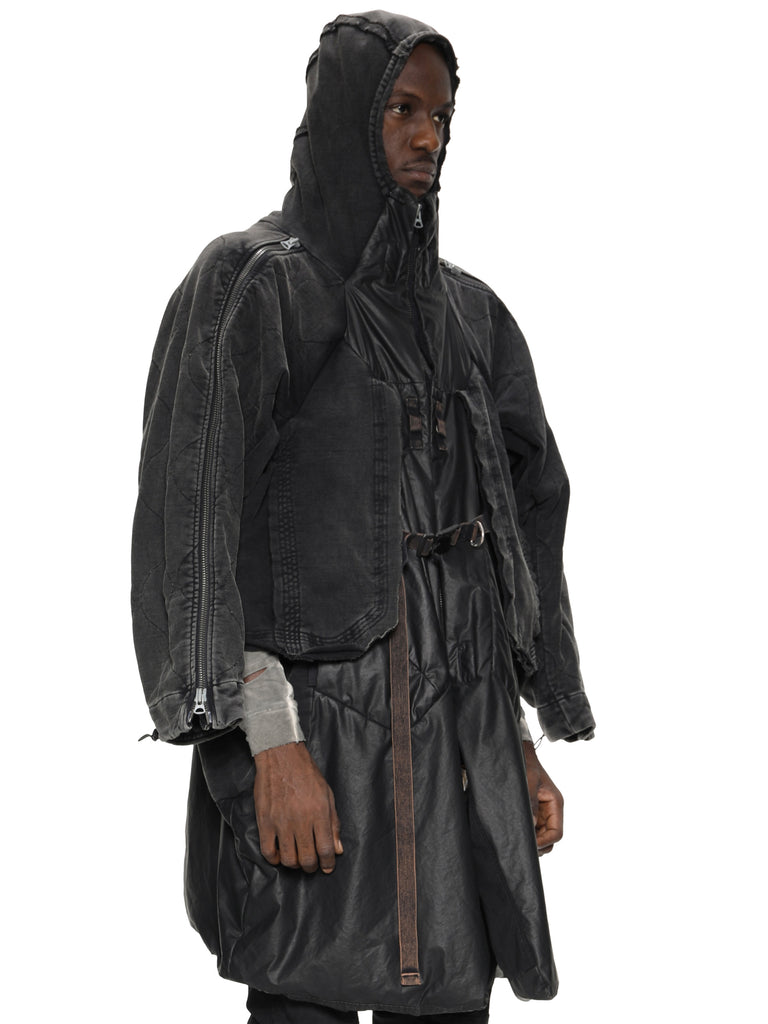 Ronan / Multi-layered quilted long coat – HAMCUS